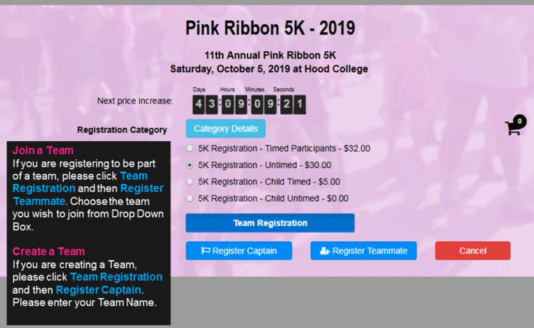 2019 Pink Ribbon 5K Run/Walk - Pink Ribbon Frederick